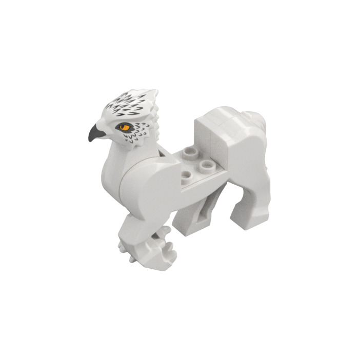 LEGO White Hippogriff Body with Gray and Silver Feathers (50100 ...