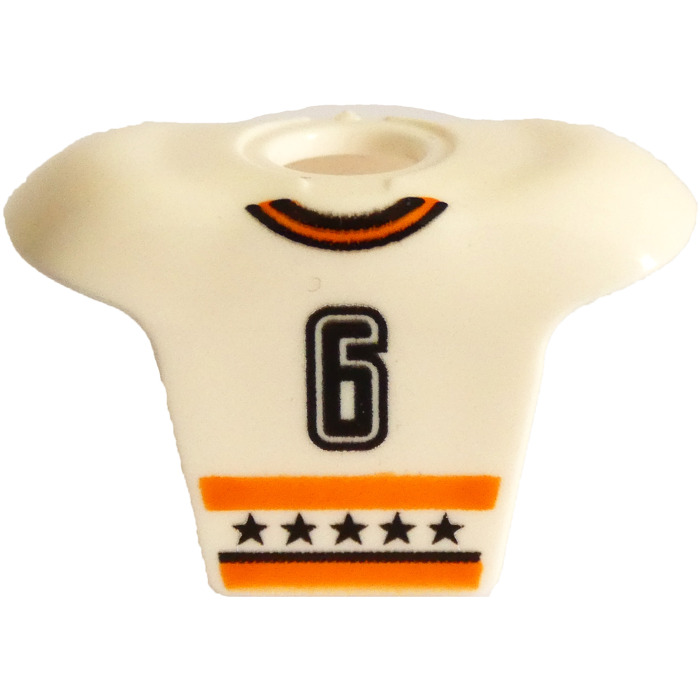 LEGO Hockey Jersey with NHL Logo and 6 (47577) | Brick Owl - LEGO ...