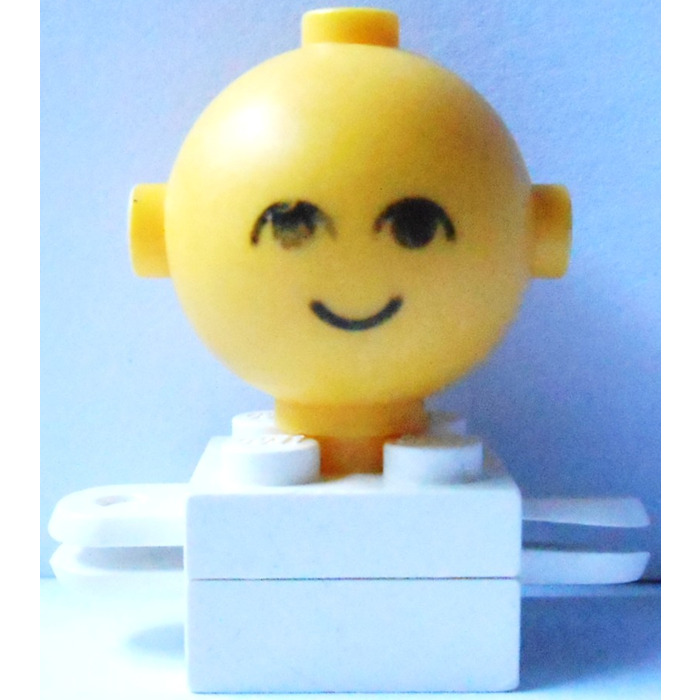 LEGO White Homemaker Figure with Yellow Head with Smile | Brick Owl
