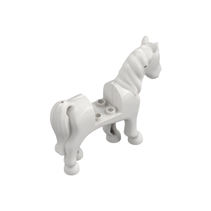 LEGO White Horse with 2 x 2 Cutout with Gold Mane (93085) | Brick Owl ...