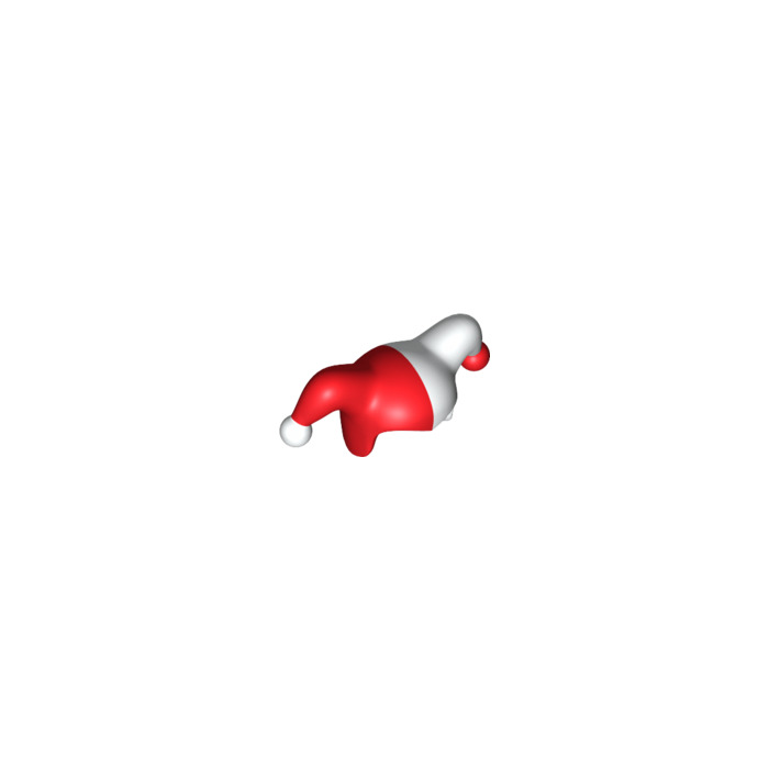 LEGO White Jester Hat with Red and White Pom Poms (14018 / 90849 ...