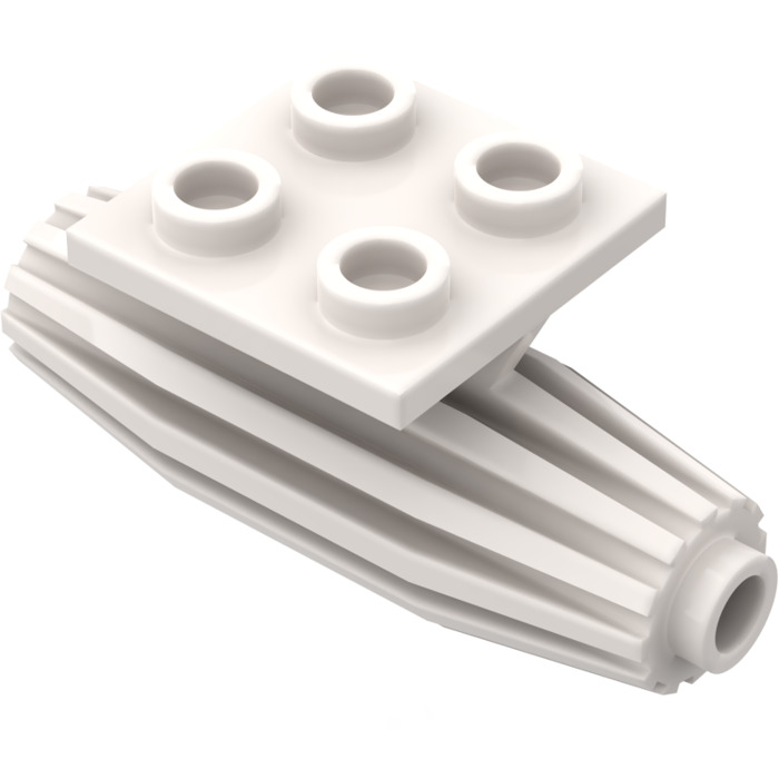LEGO White Jet Engine with Ridges with 2 x 2 Top Plate (4229) | Brick Owl