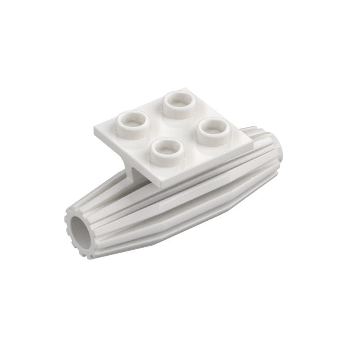 LEGO White Jet Engine with Ridges with 2 x 2 Top Plate (4229) | Brick Owl