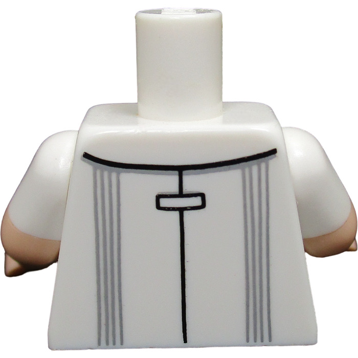 LEGO White John Hammond with Shirt with 2 Pockets Minifig Torso (973 / ...