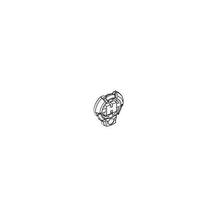 LEGO White Large Chest Badge with 'H' and Flat Bottom (92199) | Brick Owl