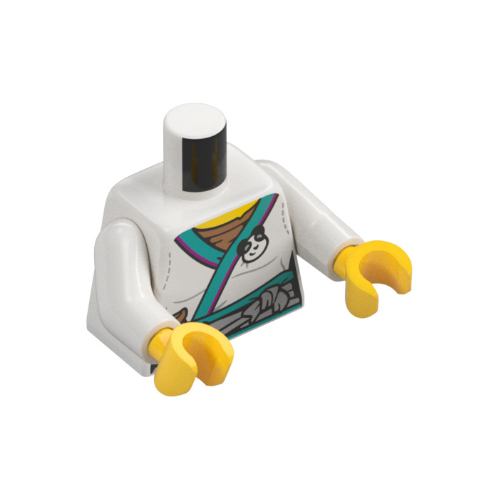 LEGO White Lee (Panda Stall Keeper) Minifig Torso (973 / 76382) | Brick ...