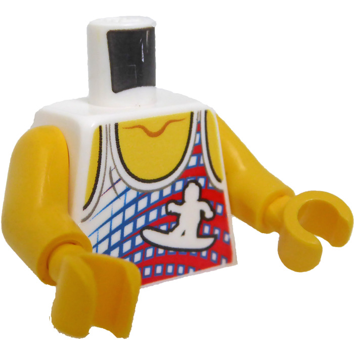 LEGO White Marina Wind Surfer Torso (973 / 76382) | Brick Owl - LEGO ...