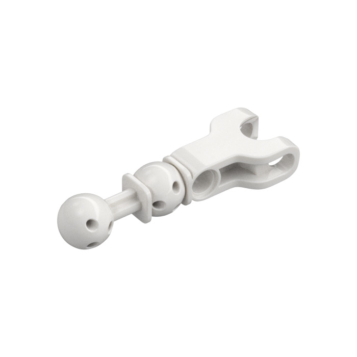 LEGO White Medium Ball Joint on Axle with Ball Socket and Beam (90608 ...