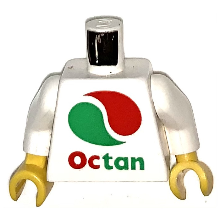 LEGO White Minifig Torso with Large Octan Logo (73403 / 88585) | Brick ...