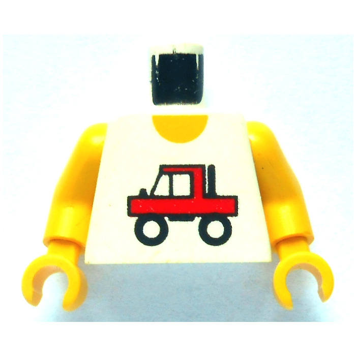 LEGO White Minifig Torso with Red Car (3814) | Brick Owl