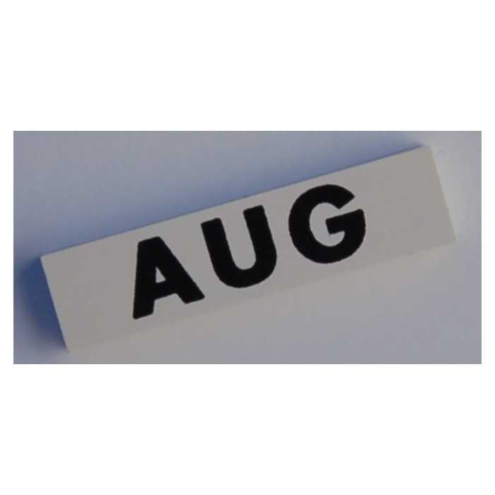 LEGO Modulex Tile 2 x 8 without Internal Supports with "AUG" with No ...