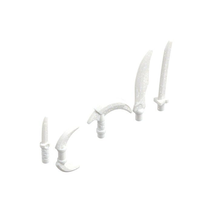 LEGO White Ninjago Weapon Pack with Hooks, Knives and Swords (37341 ...