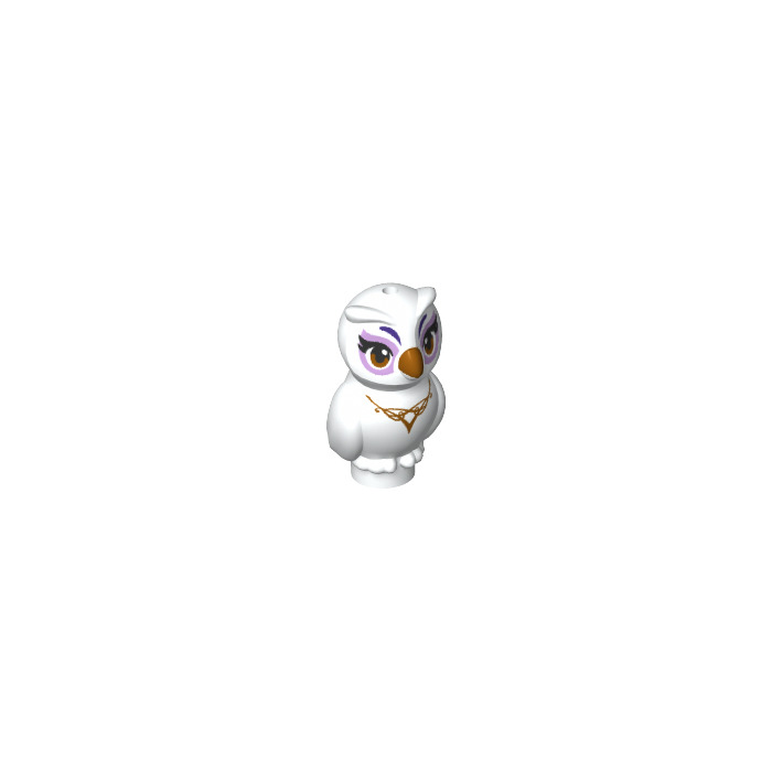 LEGO White Owl (Baby) with Gold Beak and Necklace (21333) | Brick Owl ...