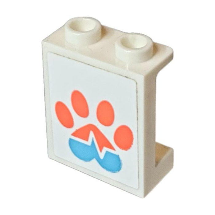 LEGO Panel 1 x 2 x 2 with Paw and Clipboard on the other side Sticker ...