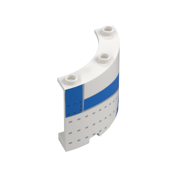 LEGO Panel 4 x 4 x 3 Round Quarter with Dunk Shoe Left Heel Tab (4041 / ...