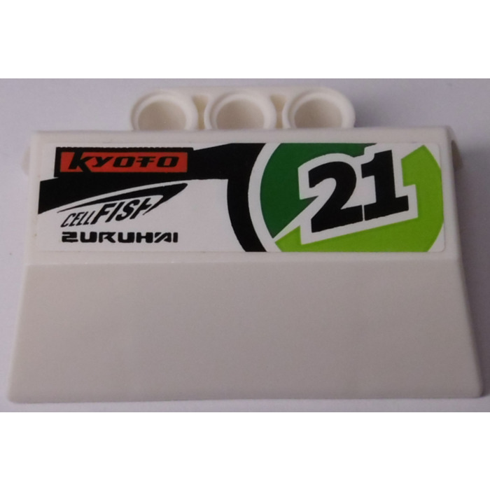 LEGO White Panel 4 x 6 Side Flaring Intake with Three Holes with '21 ...