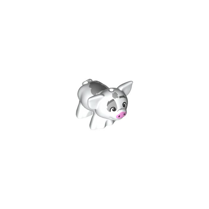 LEGO White Pig (Small) with Gray and Small Black Eyes (28318 / 110541 ...