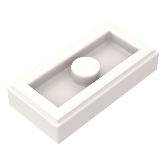LEGO White Plate 1 x 2 with 1 Stud (with Groove) (3794) | Brick Owl