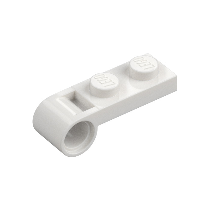 LEGO White Plate 1 x 2 with End Pin Hole (3172) | Brick Owl