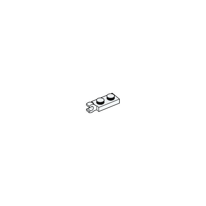 LEGO White Plate 1 x 2 with Horizontal Clip on End (42923 / 63868 ...