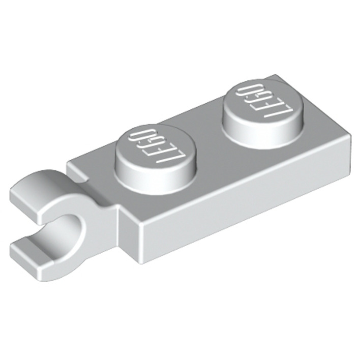 LEGO White Plate 1 x 2 with Horizontal Clip on End (42923 / 63868 ...