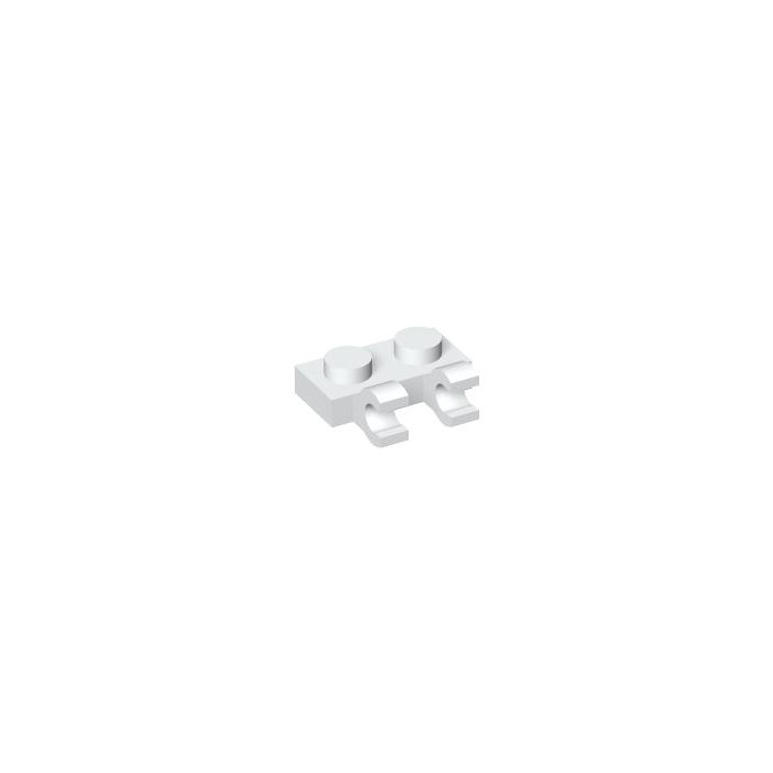 LEGO Plate 1 x 2 with Horizontal Clips (flat fronted clips) (60470 ...