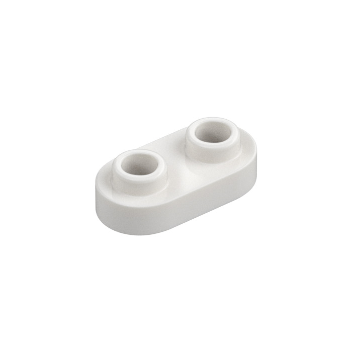 LEGO White Plate 1 x 2 with Rounded Ends (35480) | Brick Owl - LEGO ...
