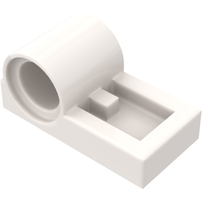LEGO White Plate 1 x 2 with Underside Pin Hole (18677 / 28809) | Brick Owl