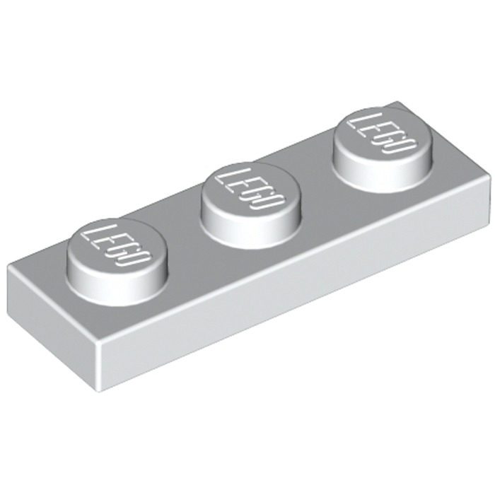 LEGO White Plate 1 x 3 (3623) | Brick Owl - LEGO Marketplace