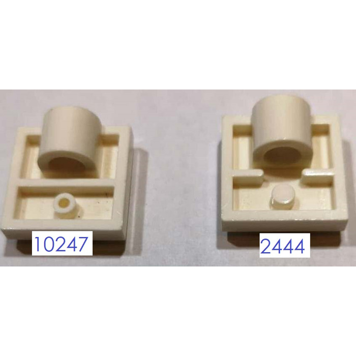 LEGO White Plate 2 x 2 with Pin Hole without Underneath Cross Support ...