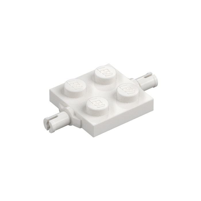 LEGO White Plate 2 x 2 with Two Wheel Holder Pins (4600 / 67687 ...