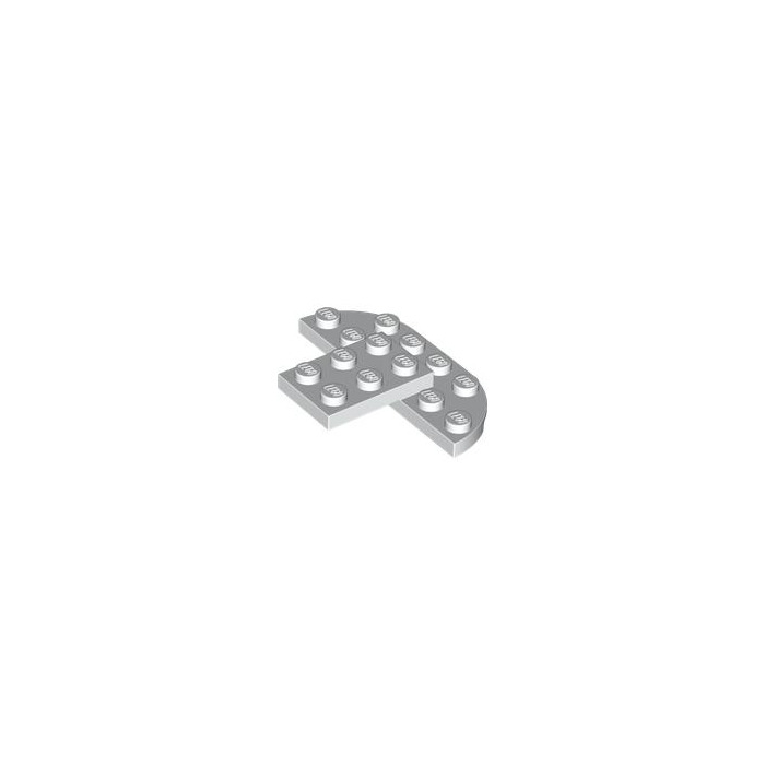 LEGO White Plate 2 x 6 with Rounded Corners with Raised Plate 2 x 3 ...