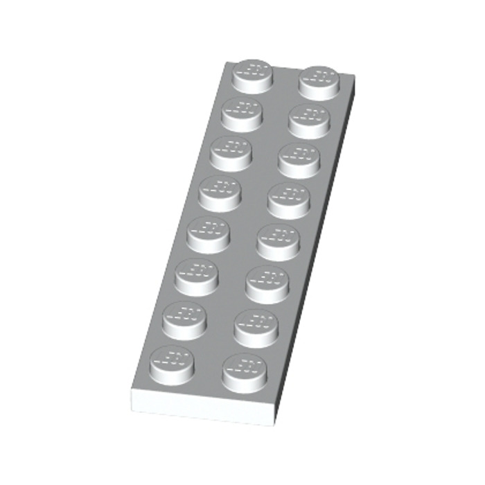 LEGO White Plate 2 x 8 (3034) | Brick Owl - LEGO Marketplace