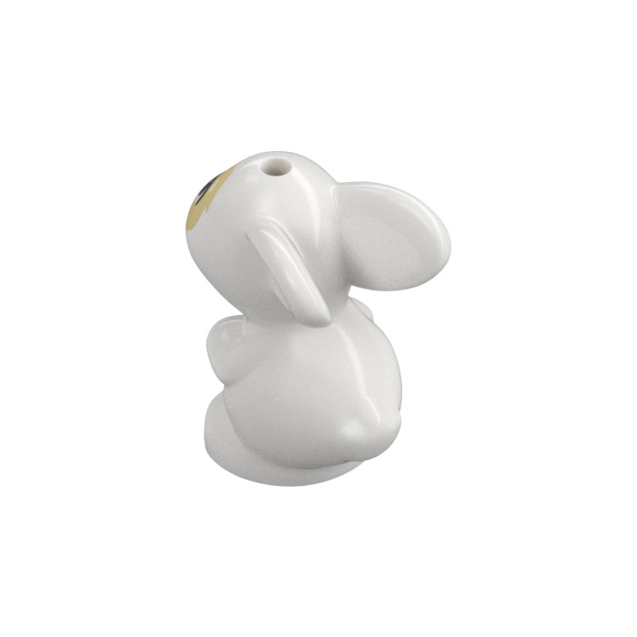 LEGO White Rabbit (Sitting) with Tan Face | Brick Owl - LEGO Marketplace