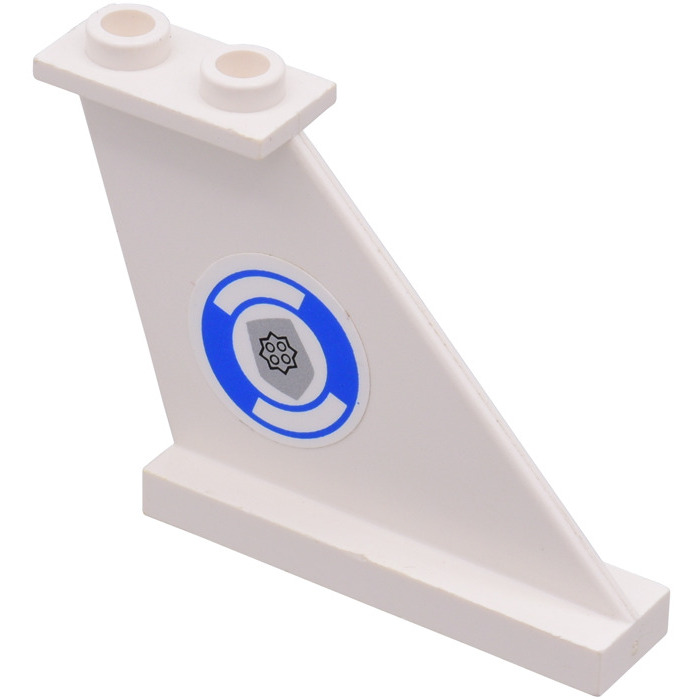 LEGO White Rudder 1 x 3 x 4 with Police Badge and Life Ring (Right ...