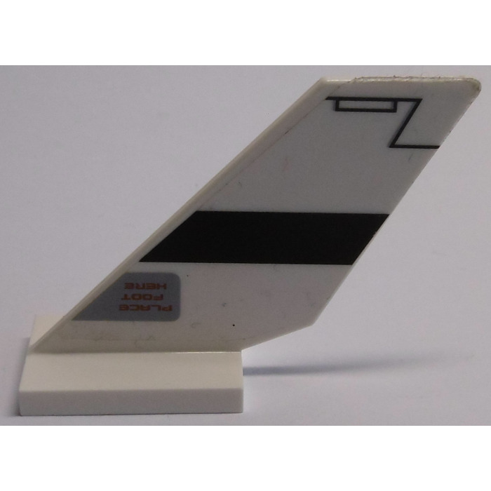 LEGO Rudder 2 x 4 x 6 with Black Bar and Lines, Red 'PLACE FOOT HERE ...