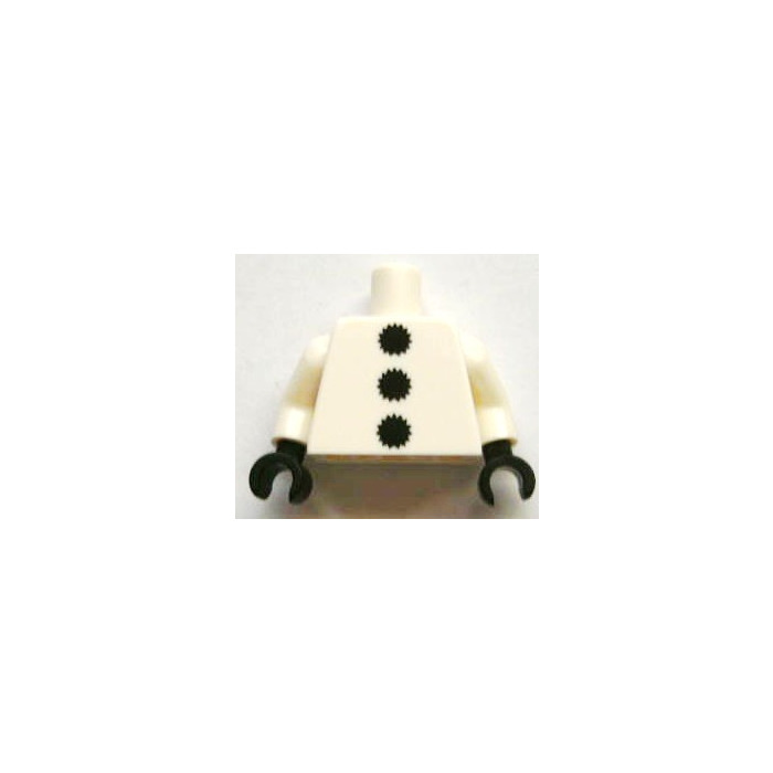 LEGO White Sad Clown Torso with White Arms and Black Hands (973 / 88585 ...