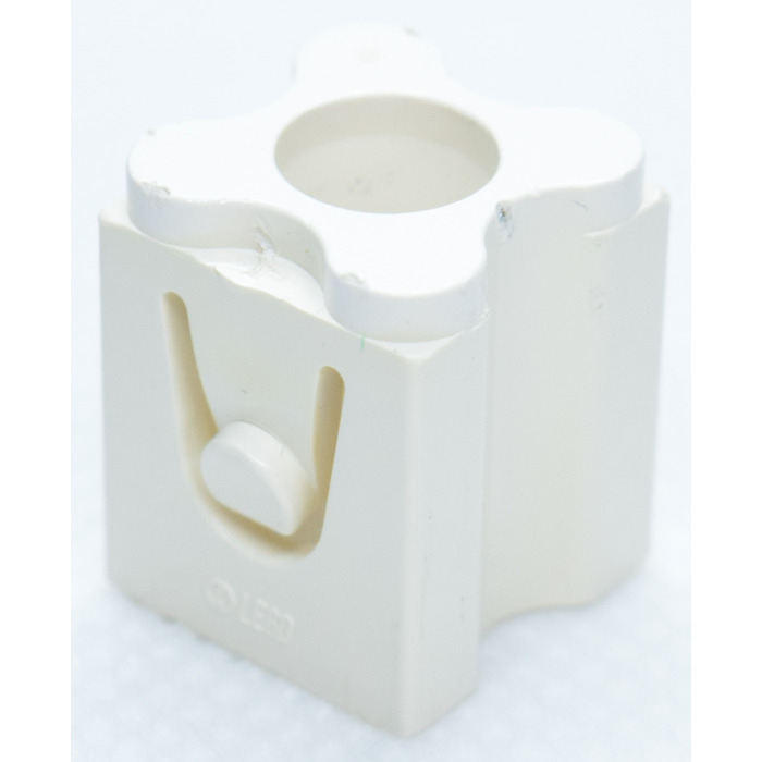 LEGO White Scala Support Connector Brick with Pin Hole (L Crossbeam ...