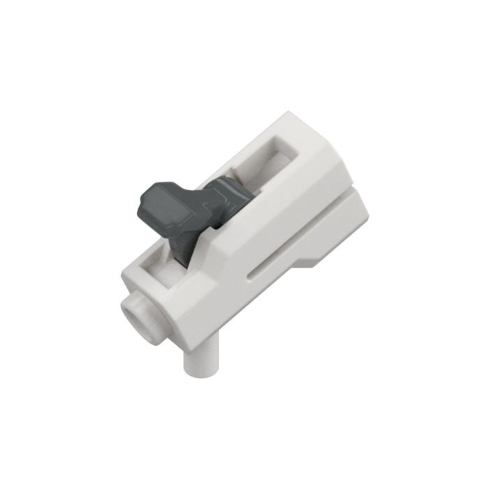 LEGO White Shooter Gun (Square) with Dark Stone Gray Trigger (77989 ...