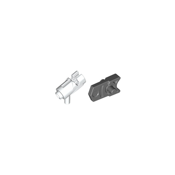 LEGO White Shooter Gun with Dark Stone Grey Trigger (34229) | Brick Owl ...