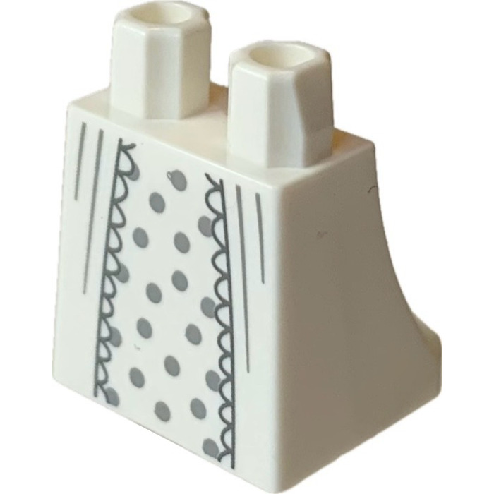 LEGO Skirt with Nightgown with Gray Lace and Polka Dots (36036) | Brick Owl