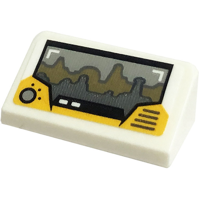 LEGO White Slope 1 x 2 (31°) with Cockpit of Shuttle Sticker (85984 ...