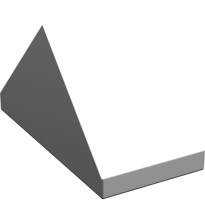 LEGO White Slope 1 x 2 (45°) Double with Inside Bar (3044) | Brick Owl ...