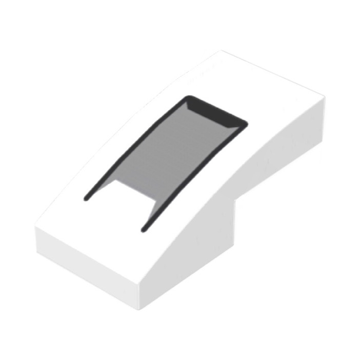 LEGO Slope 1 x 2 Curved with Air Scoop Sticker (3593) | Brick Owl ...