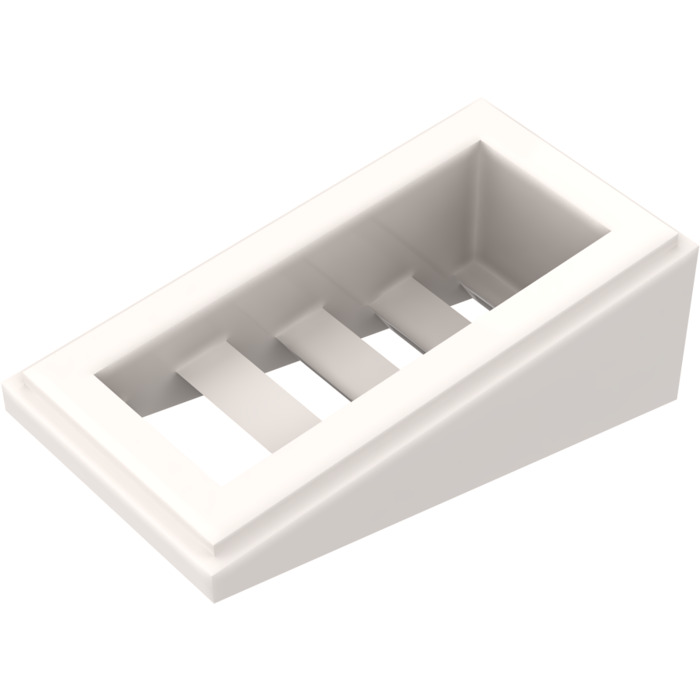 LEGO White Slope 1 x 2 x 0.7 (18°) with Grille (61409 / 113474) | Brick Owl