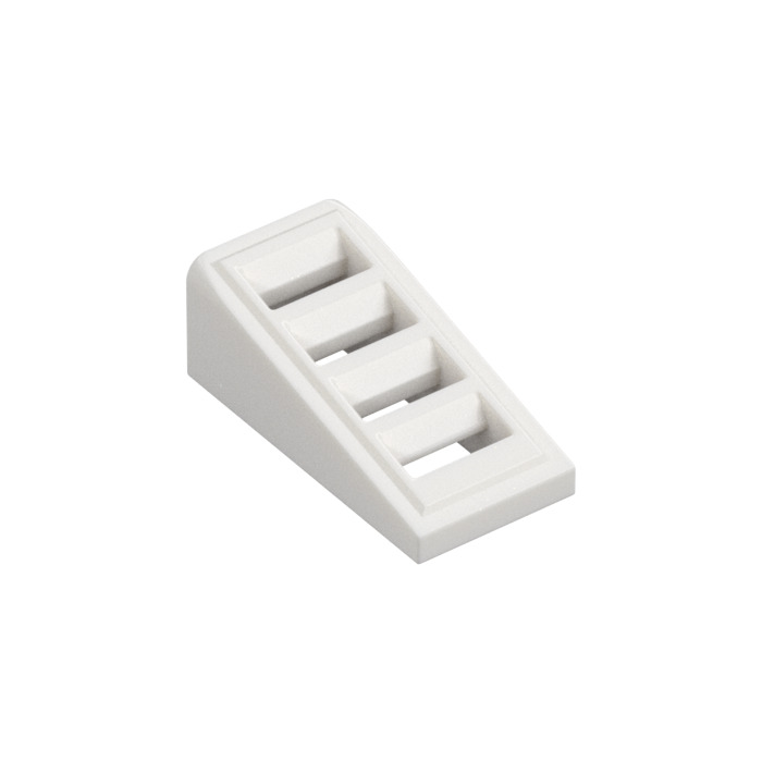 LEGO White Slope 1 x 2 x 0.7 (18°) with Grille (61409 / 113474) | Brick Owl