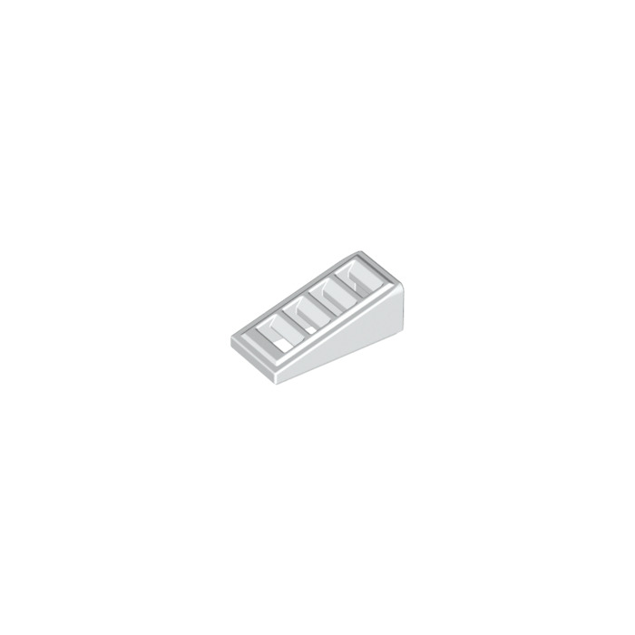 LEGO White Slope 1 x 2 x 0.7 (18°) with Grille (61409 / 113474) | Brick Owl