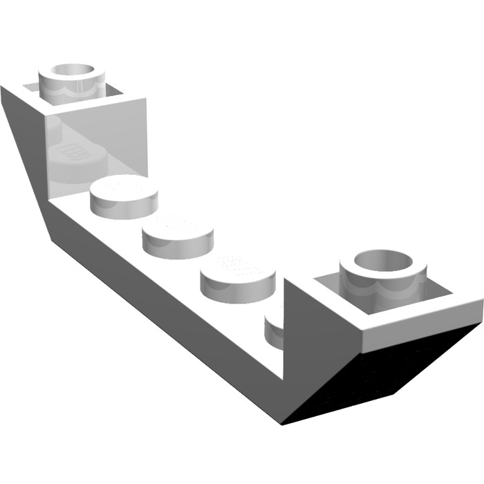 LEGO White Slope 1 x 6 (45°) Double Inverted with Open Center (52501 ...