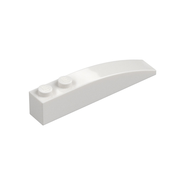LEGO White Slope 1 x 6 Curved with Studs (41762 / 42022) | Brick Owl ...