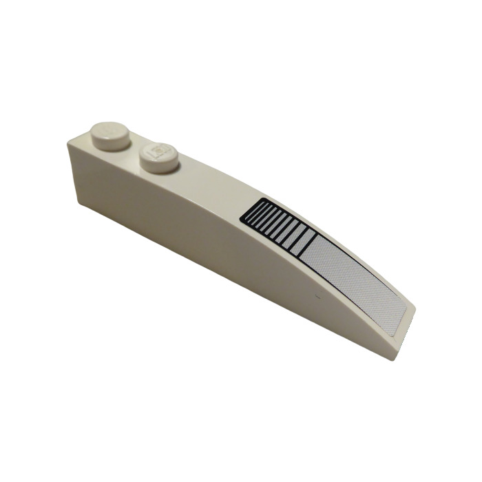 LEGO Slope 1 x 6 Curved with Studs with Black Intake Sticker (41762 ...